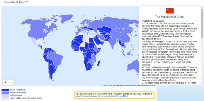 Pantau Peraturan Perjalanan Terkini Lewat Peta Interaktif IATA - Where ...